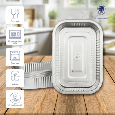 10 Pk Coppice Strong Aluminium Foil Containers for Air Fryer, BBQ ...