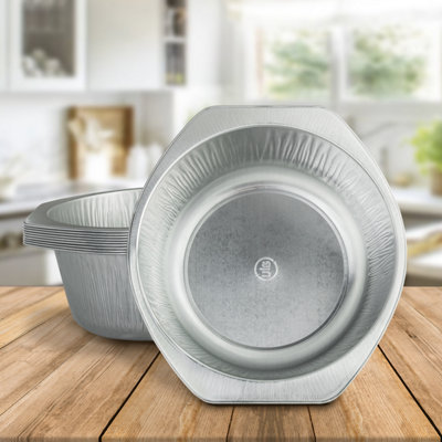 10 Pk Coppice Strong Aluminium Foil Pudding Basin for Baking, Mixing ...