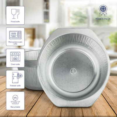 10 Pk Coppice Strong Aluminium Foil Pudding Basin for Baking, Mixing ...