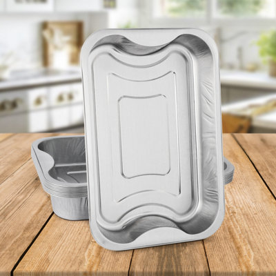 10 Pk Coppice Strong Aluminium Foil Trays for Baking, BBQ, Roasting ...