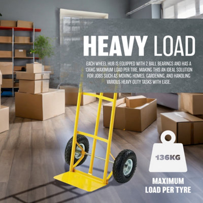 10" Pneumatic Sack Truck Trolley Wheel Barrow Tyre Replacement Rubber ...