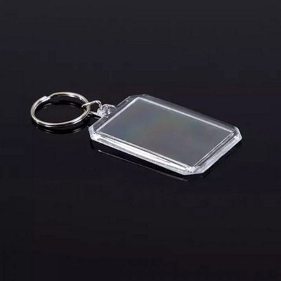 10 Rectangular Blank Plastic Photo Inserts - 50 x 35mm