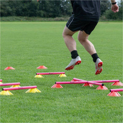 10 Rung Agility Cone Set - Adjustable Height Football & Sports Training ...