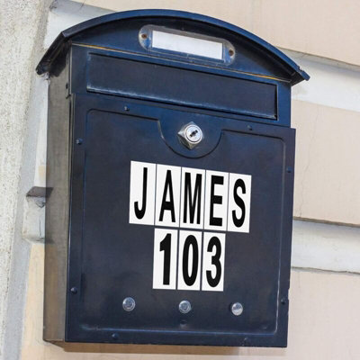 10 Sheets Mailbox Letters Black Vinyl Alphabet Number Stickers for Home ...