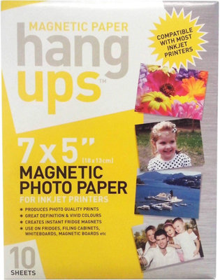 10 Sheets Printable Magnetic Paper - 7X5" For Injet Printers Magnetic ...