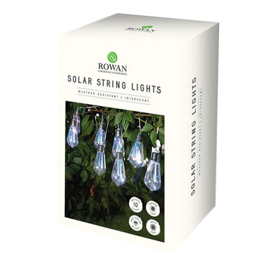 10 Solar Iridescent Bulb String Light