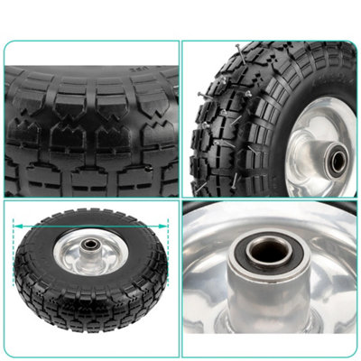 10" Solid Rubber Tyre Flat Free Truck Trolley 300lbs