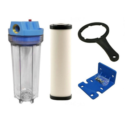 10" Standard Clear Water Filter Housing with Newton OBE Ceramic Water ...