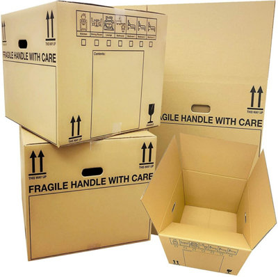 10 Strong Extra Large Cardboard Storage Packing Moving House Boxes with ...
