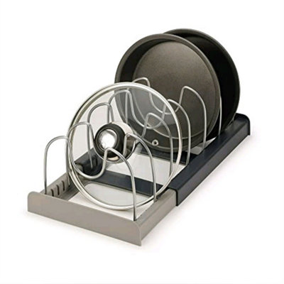 10 Tier Expandable Saucepan Pan Pot Lid Holder Kitchen Organiser Rack ...