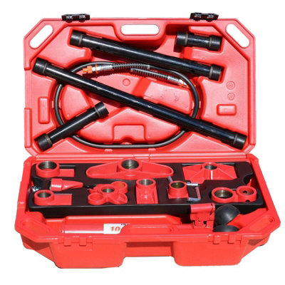 10 Ton Portable Hydraulic Auto Body Repair Tool Kit Push Pull Rams ...