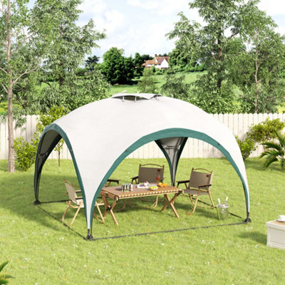 10 x 10 ft Portable Dome Design Polyester Outdoor Garden Canopy Gazebo ...