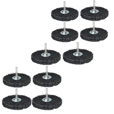 10 x 100mm Rust Paint Welding Spatter Removal Clean And Strip Disc 6mm ...