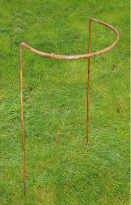 10 x 20 Inches Border Support Rust (Pack of 4) - Steel - L17.7 x W25.4 x H50.8 cm - Bare Metal ...