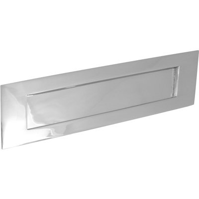 10" x 3" LETTER PLATE Sprung Flap Doors Chrome