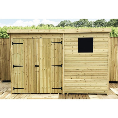 10 x 4 Garden Shed Pressure Treated T&G PENT Wooden Garden Shed - 1 ...
