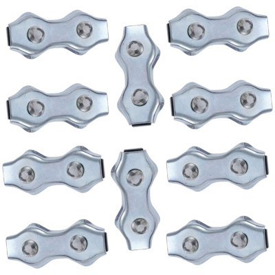 10 x 4 mm Electric Fence Wire Connector Rope Clip Duplex Bolt Cable ...