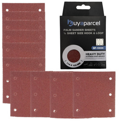 10 x 40 Grit 114mm x 102 1/4" Sheet Palm Sander Coarse Sanding Sheets ...