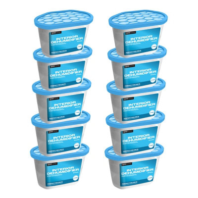 10 x 500ml Dehumidifier Interior Damp Trap Mould Moisture Mildew ...