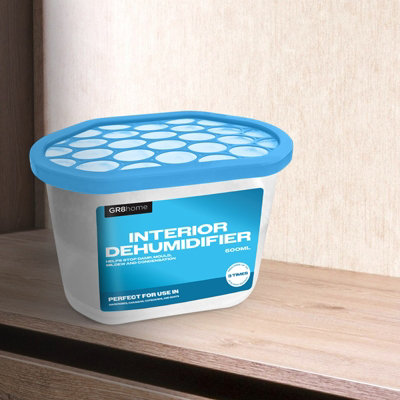 10 x 500ml Dehumidifier Interior Damp Trap Mould Moisture Mildew ...