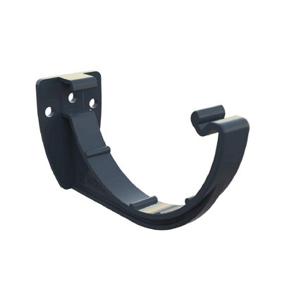 10 x Anthracite Grey Half Round Fascia Gutter Brackets, Freeflow 112mm ...