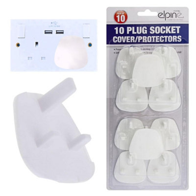 10 x Electrical Plug Socket Protector Baby Shock Safety Main Covers ...