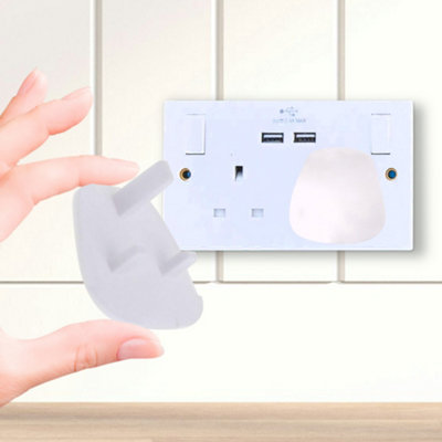 10 x Electrical Plug Socket Protector Baby Shock Safety Main Covers ...