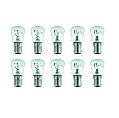 10 x Eveready 25W SBC B15 Clear Pygmy Light Bulbs
