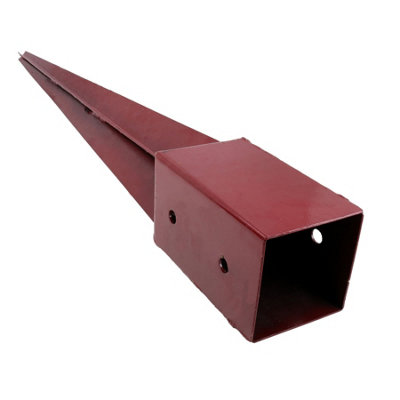 10 X FENCE POST HOLDER SUPPORT WITH DRIVE DOWN SPIKE FOR POSTS 75MM X 75MM