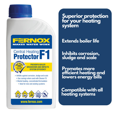 10 x Fernox F1 Protector 56599 500ml Central Heating Inhibitor Multipack