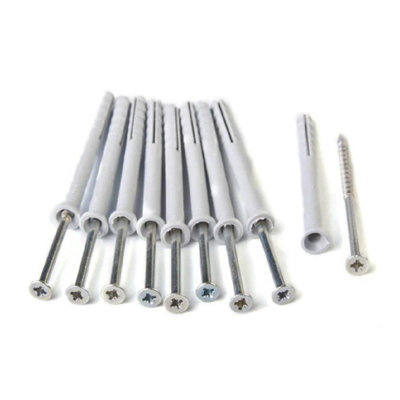 10 x Hammer in Frame & Window Fixings M8 x 80mm with Nylon Masonry Plugs