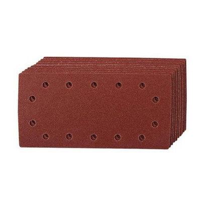 10 x Hook and Loop 1/2 Sanding Sheets, Mixed Grit Punched 115 x 230mm ...