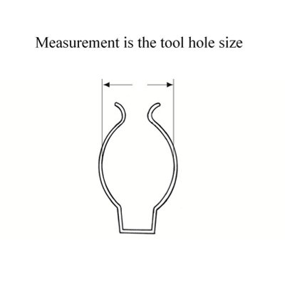 10 x large tool spring terry clips, narrow base heavy duty tool storage ...