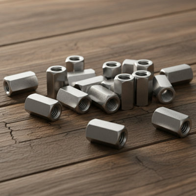 10 x M5 Hex Coupling Nuts - Threaded Rod Connector Studding Extension ...