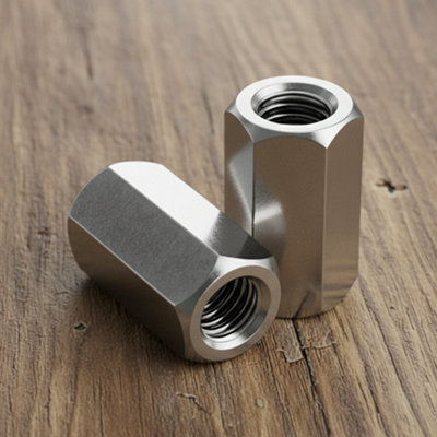 10 x M6 Hex Coupling Nuts - Threaded Rod Connector Studding Extension ...