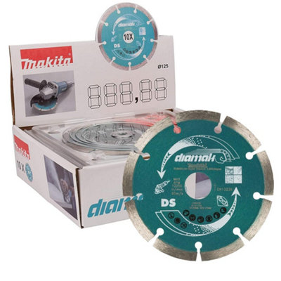 10 x Makita D-61139 SEG Diamond Cutting Disc 125mm Blade Concrete Stone ...