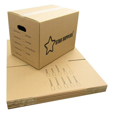 10 x Medium Size (18x12x10") Strong Printed Tick List Cardboard Removal ...