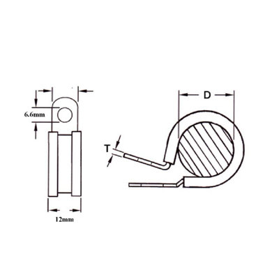 10 x Natural/White Nylon 5/16'' P Clips for Conduit, Cable, Tubing ...