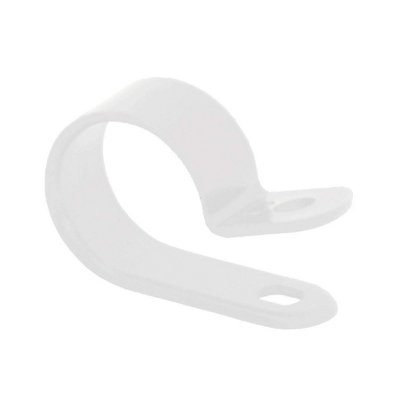 10 x Natural/White Nylon 7.8mm P Clips for Conduit, Cable, Tubing ...