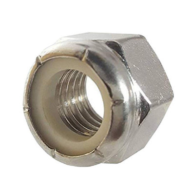 10 x Nylon Insert 7/16'' Steel Imperial UNF Locking Nuts,