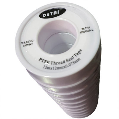 10 x PTFE Teflon Threaded Sealing Tape Adhesive Plumbers Water Tight ...