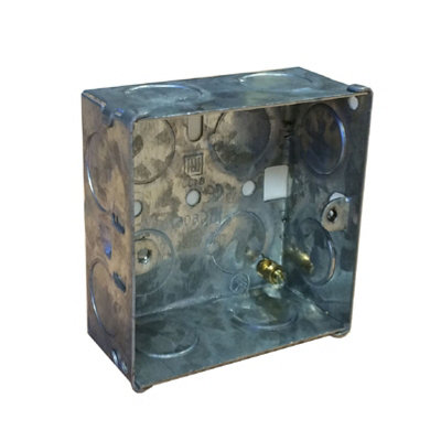 10 x Single Metal Back Box 35mm Flush Wall Pattress / 1 Gang Electrical ...