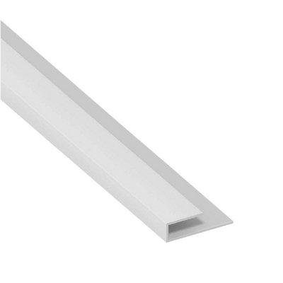 10 x White Start/J Trim 2.5 Metres for UPVC Plastic Soffit & Cladding ...