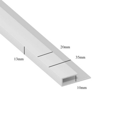 10 x White Start/J Trim 2.5 Metres for UPVC Plastic Soffit & Cladding ...