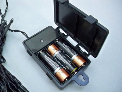100 Blue LED Outdoor Waterproof Battery 8 Multi-Function String Lights ...