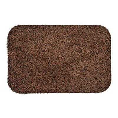100% Cotton Dirt Stopper Anti Slip Door Mat 75x50cm - Jasper Brown ...