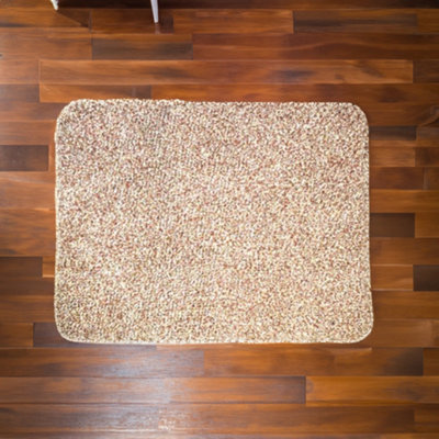 100% Cotton Dirt Stopper Anti Slip Door Mat 75x50cm - Moon