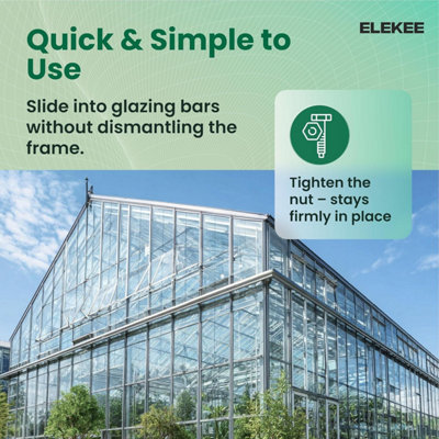 100 Cropped Head Aluminium T Head Greenhouse Bolts & Nuts