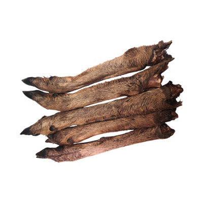 100% Hairy Venison "Deer" Legs (10pcs) Natural Long Lasting DOG Treat