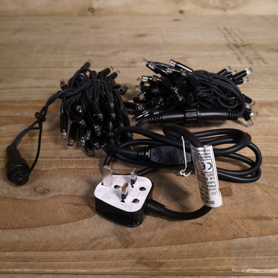 100 LED 8m Premier Christmas Connectable Outdoor Static Lights in Cool ...